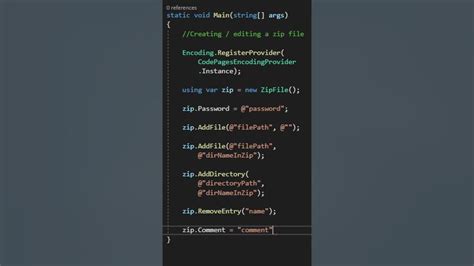 C Zip Dotnetzip Tutorial 12 Shorts Youtube