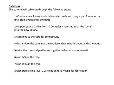 Ppt Synopsys Custom Designer Tutorial For A Chip Integration Using