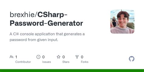 Github Brexhiecsharp Password Generator A C Console Application