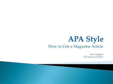PPT APA Style PowerPoint Presentation Free Download ID