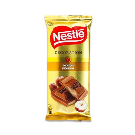 Шоколад Nestle Декорация фундук 85 г купить по лучшей цене в Алматы интернет магазин Технодом