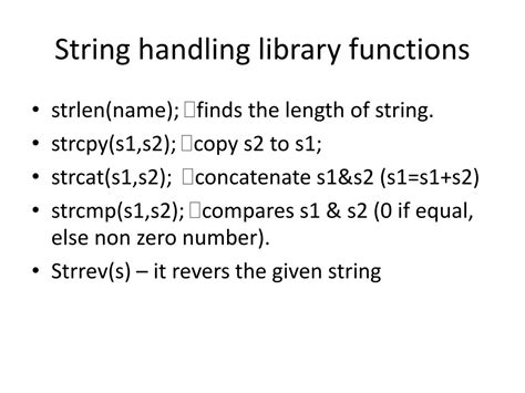 Ppt Easy C Programming Strings Functions And File Handling