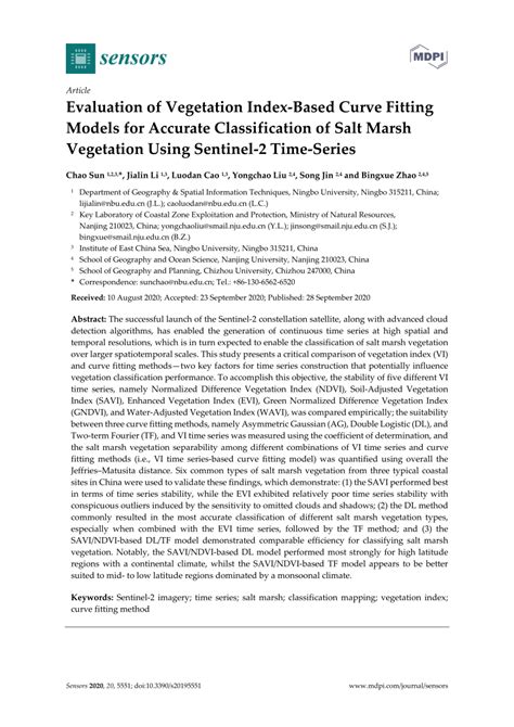 Pdf Evaluation Of Vegetation Index Based Curve Fitting Models For