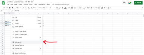 How To Delete A Row On Google Sheets SpreadCheaters