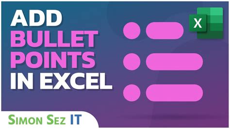 How To Add Bullet Points In Excel Sheet Templates Sample Printables