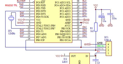 Serial To Usb Home Made Using Atmega8 ~ Electronics Circuit Schematic