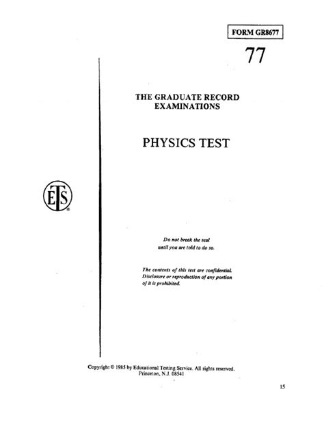 Pdf Physics Gre 1986pdf Dokumentips