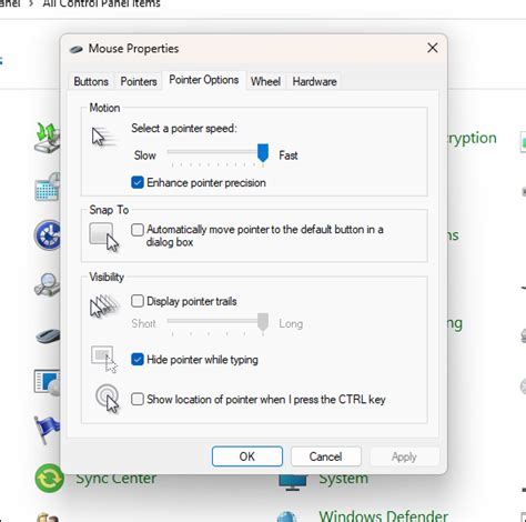 how to enable or disable mouse pointer trails in windows 11