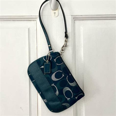 Mini Teal Vintage Coach Clutch Last Two Pics For Depop