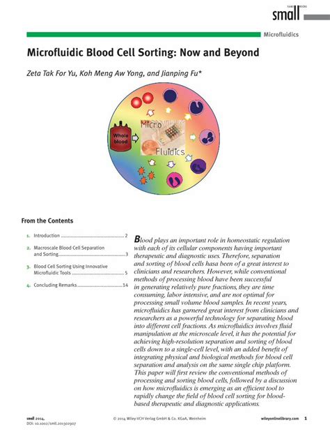 PDF Microfluidic Blood Cell Sorting Now And Beyond DOKUMEN TIPS