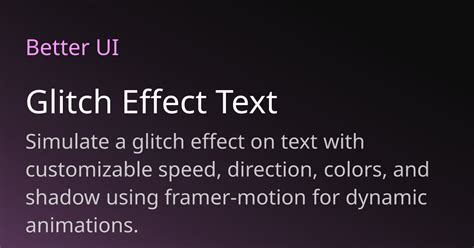 Glitch Effect Text Better Ui