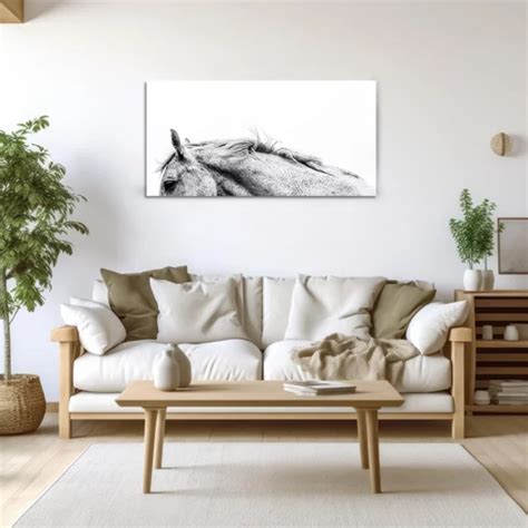 تابلو اسب سفید عکس پرینت