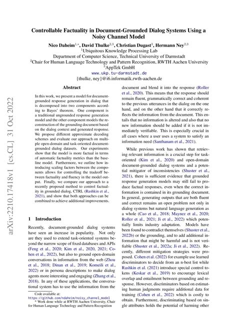 Controllable Factuality In Document Grounded Dialog Systems Using A