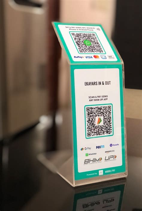 Dual Qr Code Standee Mobble Pay
