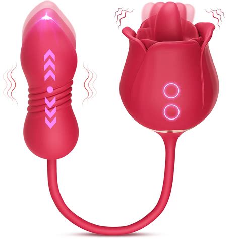 Customizable 9 Speed Red Color Silicone Rose Sex Toy With Vibrating