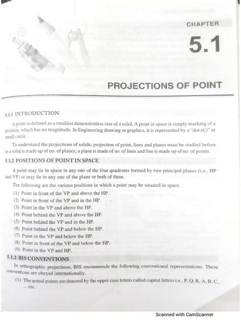 engg graphics projection of point pdf