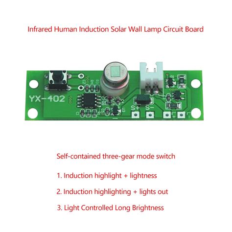 V Solar Light Circuit Panel Control Sensor Module Infrared Panel