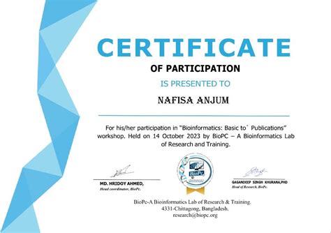 Biopc A Bioinformatics Lab Of Research And Training Nafisa Anjum