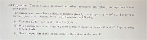 Solved 13 Objective Compute Slopes Directional