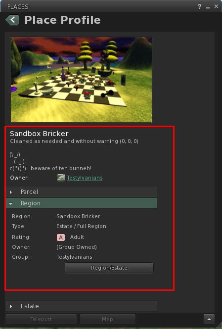 Bug 40831 Place Profile Region Displays Incorrect Information