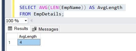 LEN Function In SQL Server