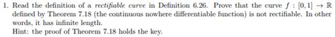 1 Read The Definition Of A Rectifiable Curve In