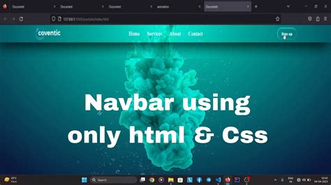 How To Make A Cool Navbar Using Html And Css In Just 5 Minutes Css Html Webdesign Freeweb