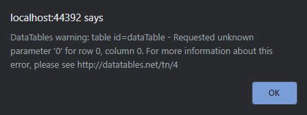 Jquery Datatables Server Side Processing In Asp Net Core Stack Overflow