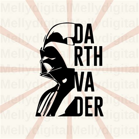 Darth Vader Svg Star Wars Svg Vinyl Cut File Svg Pdf Png Ai Printable Design File Etsy