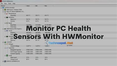 How To Monitor Windows PC Health With HWMonitor