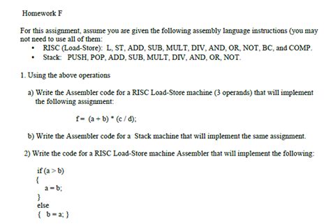 Solved For This Assignment Assume You Are Given The