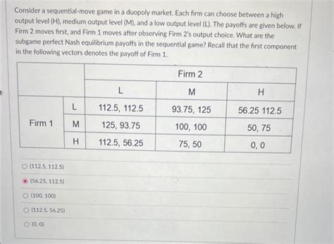 solved consider the following sequential move game ici