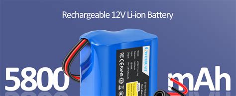 5800mah 12v Lithium Battery 12v Battery Pack With 12 Volt