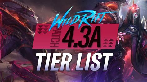 Ultimate Champion Tierlist Patch 4 3a Riftguides Wildrift Youtube