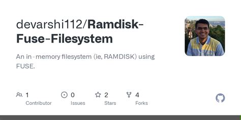 Github Devarshi112ramdisk Fuse Filesystem An In‐memory Filesystem