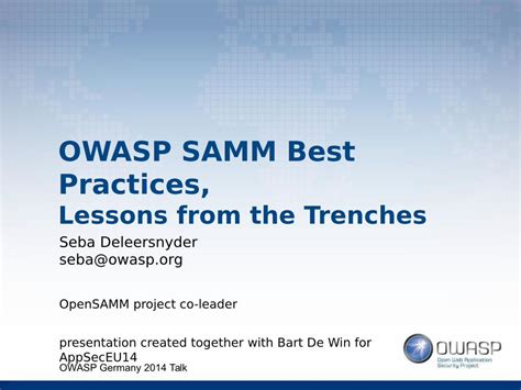 PDF OWASP SAMM Best Practices PDF FileTesting Guide Hackademic Challenges Red Book