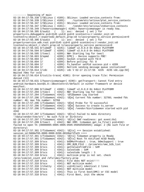Logcat Csc Update Log Pdf Operating System Technology Computing