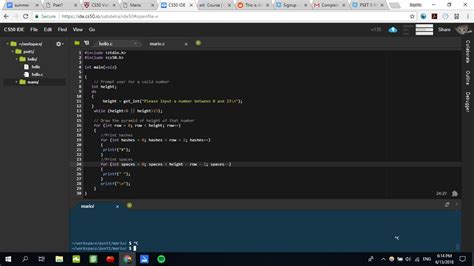 Pset PSET Mario Help Drawing Pyramid CS Stack Exchange