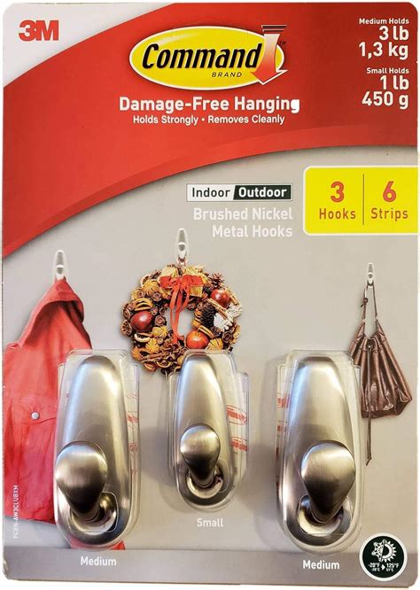 Command Fc13 Bn 2es Large Forever Classic Brushed Nickel 2 Hooks 4