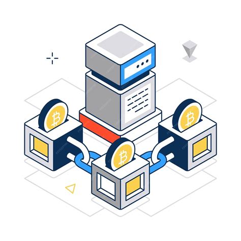 Premium Vector Blockchain Network Concept Vector Isometric Style Stock Illustration Eps File