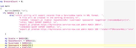 export data from servicenow to xml with perl john andersen