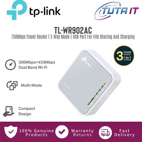 Tp Link Tl Wr902ac Ac750 Wireless Travel Router Lazada