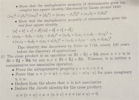 Solved Show That The Multiplicative Property Of