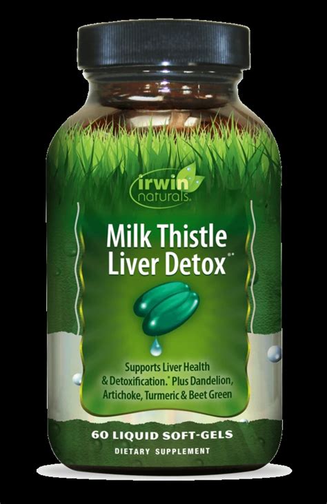 Irwin Naturals Milk Thistle Liver Detox 60 Liquid Soft Gels Natures