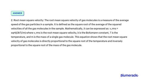 Solved Derive An Expression For The Pressure Exerted By An Ideal Gas Hence Define Root Mean