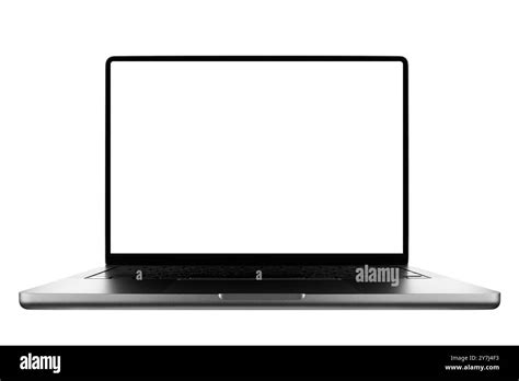 Laptop Mockup With A White Blank Screen Isolated On A White Background