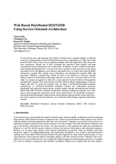 Pdf Web Based Distributed Ses Nzer Using Service Oriented Architecture