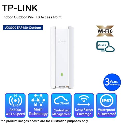 Tp Link Omada Eap Outdoor Ax Indoor Outdoor Wifi Access Point With Poe Mesh Technology