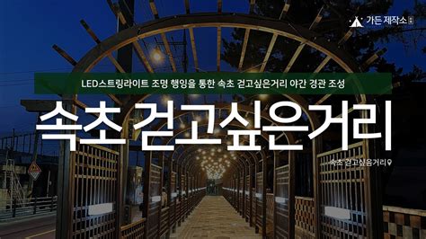 속초 걷고싶은거리 스트링라이트 행잉조명 거리조명 시공사례 By가든제작소 Youtube