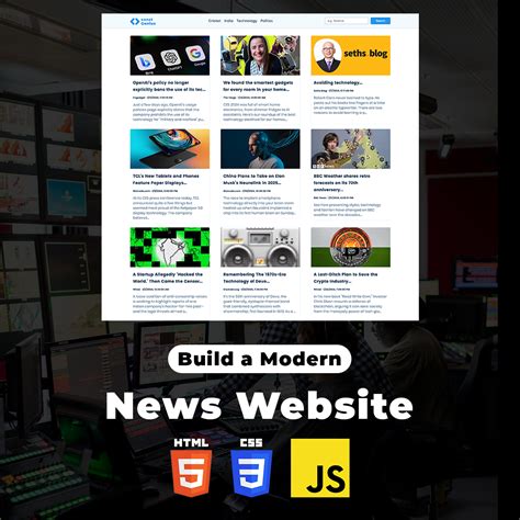 News Website Using Only Html Css And Javascript Javascript Project
